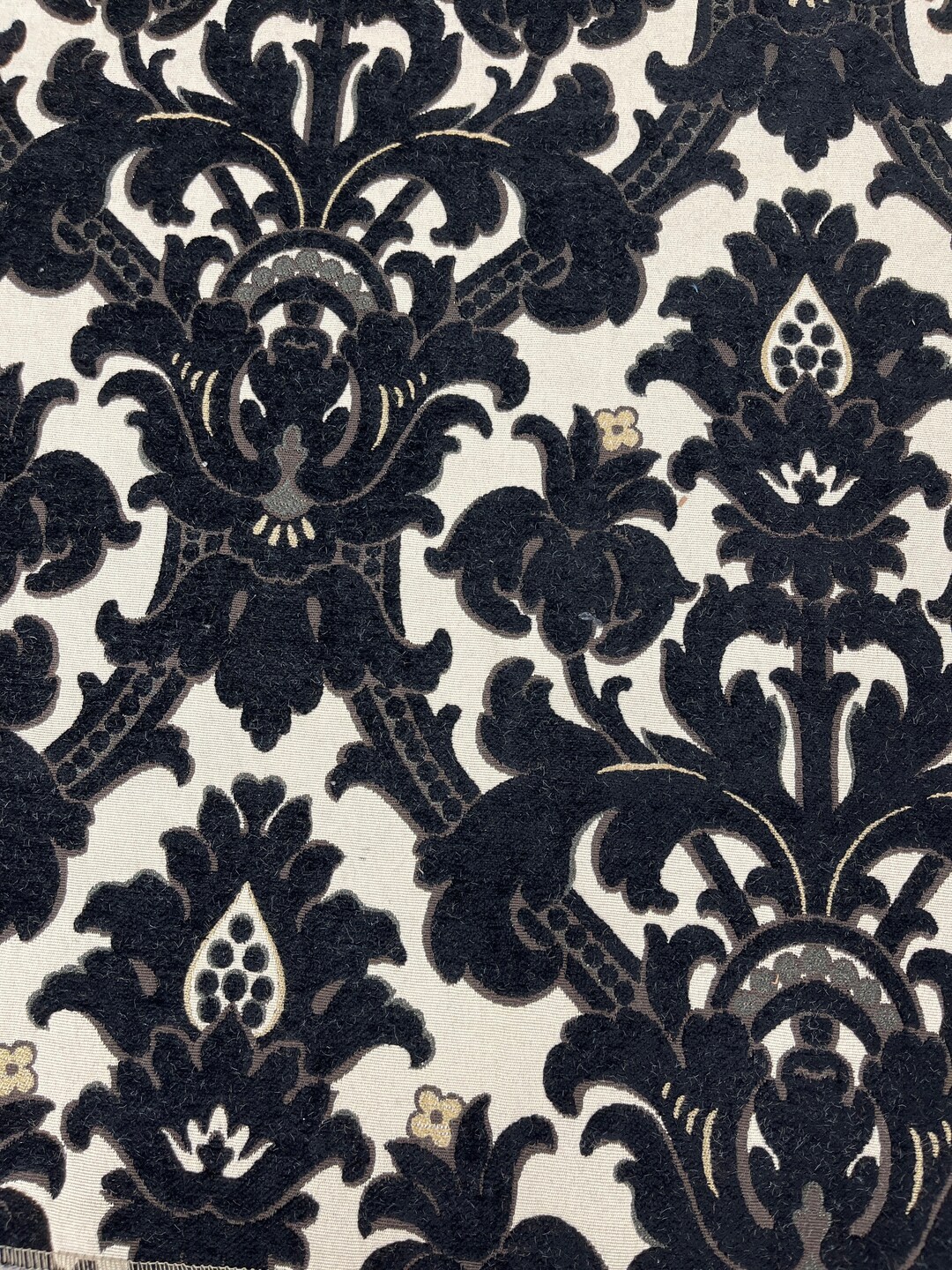 Black Damascus Fabric-damascus-black Damask Fabric-damask Fabric ...
