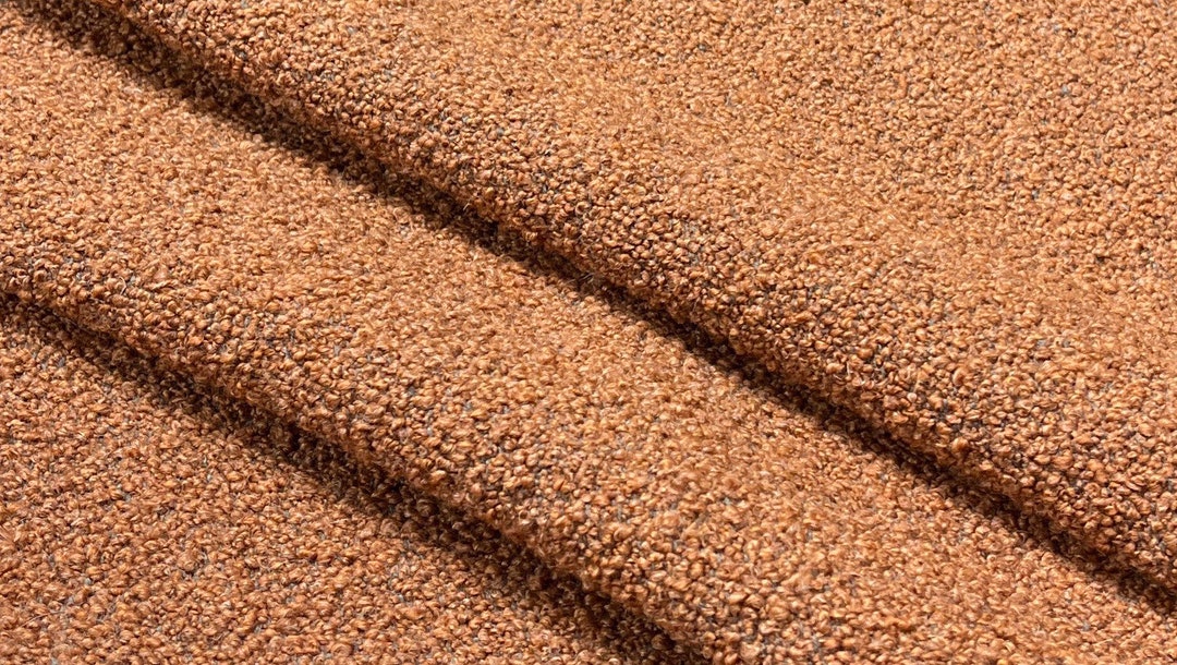 Sienna Boucle-orange Boucle-boucle Fabric-boucle-upholstery Boucle ...