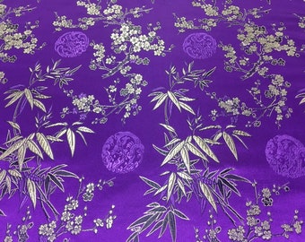 Purple Brocade Fabric - Etsy