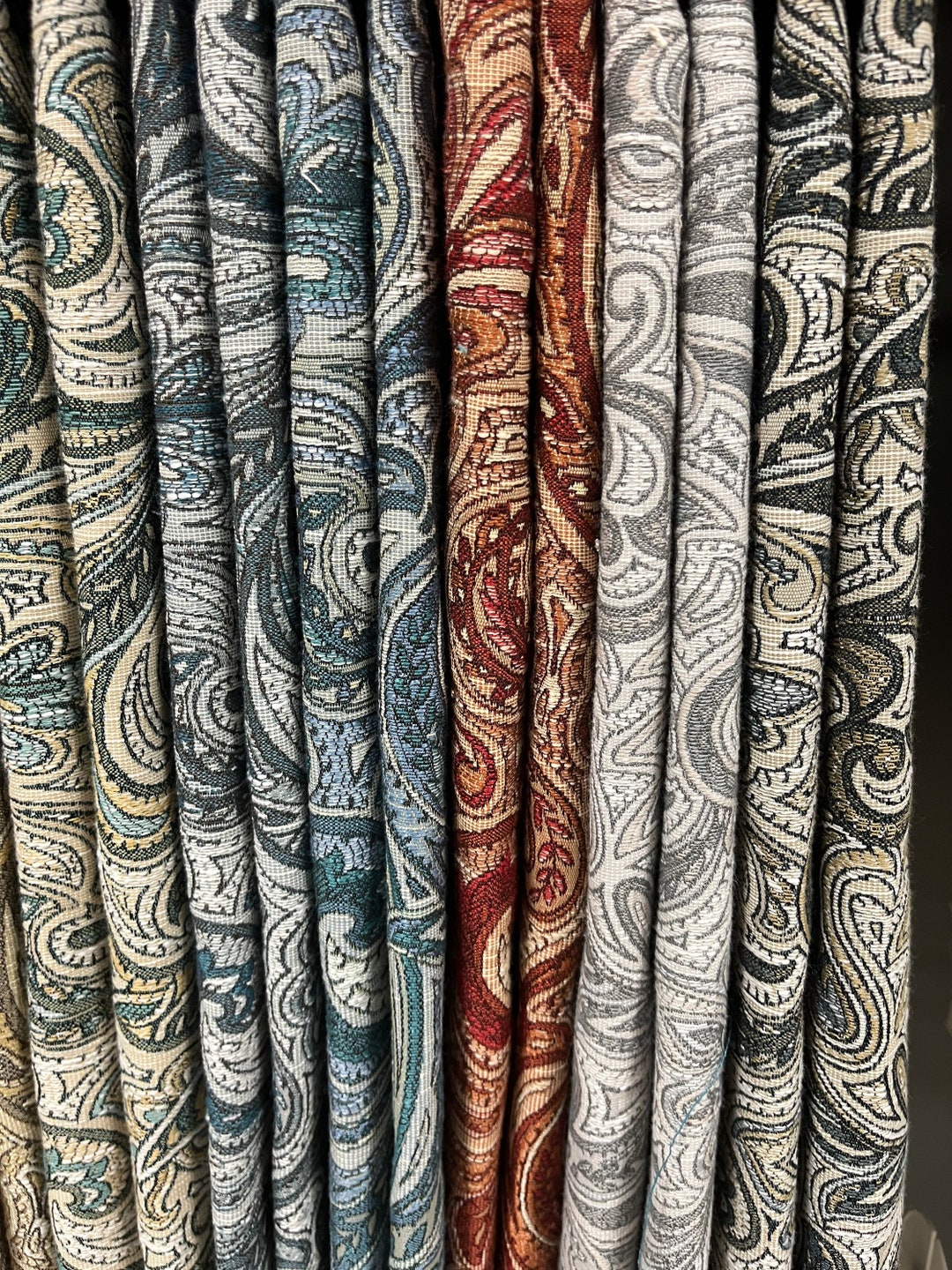 Paisley Upholstery Fabric by the Yard-upholstery Fabric-8 Colors - Etsy