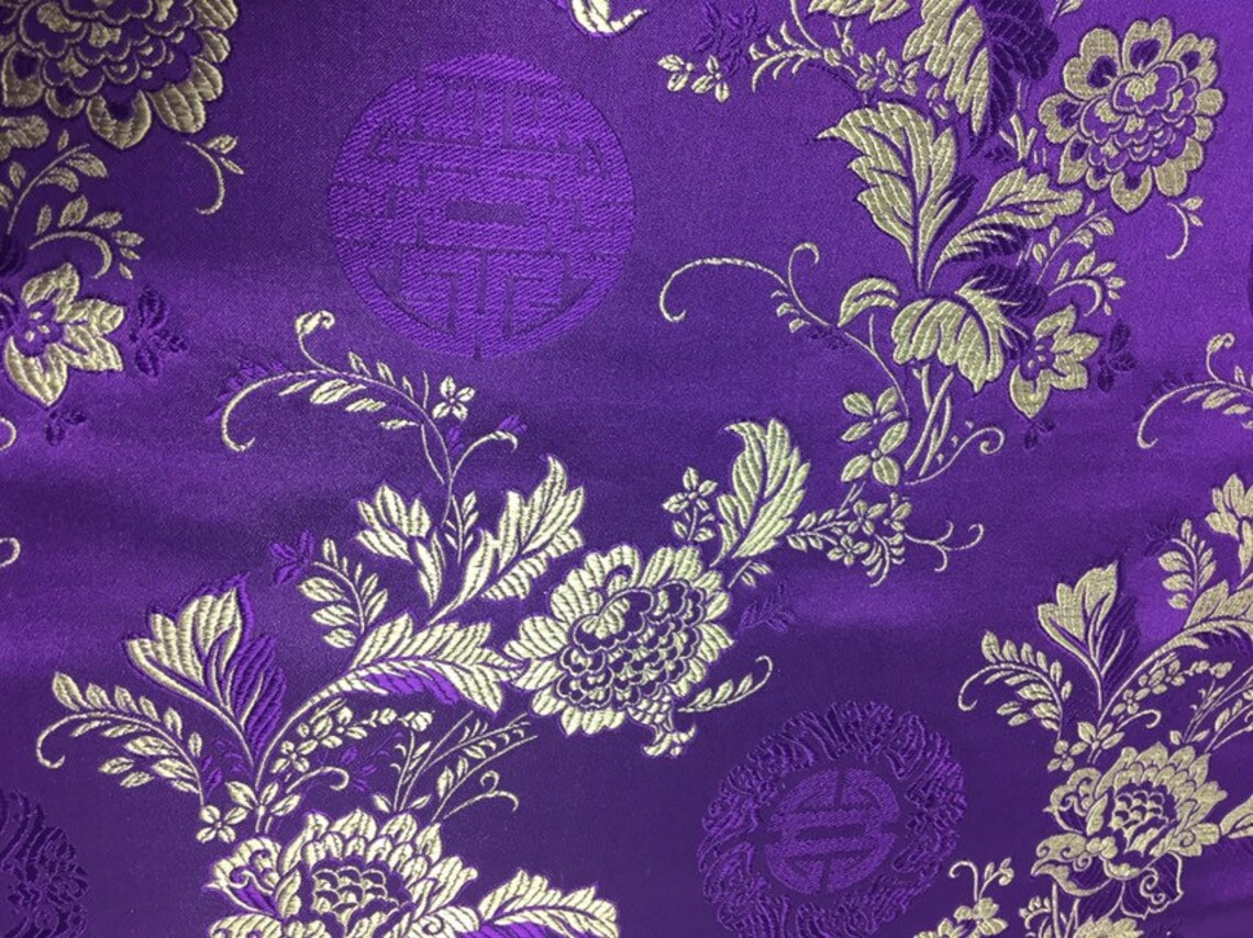 Purple Brocades-Brocade Fabric-Brocades-Silk Brocades-Rayon - Etsy.de