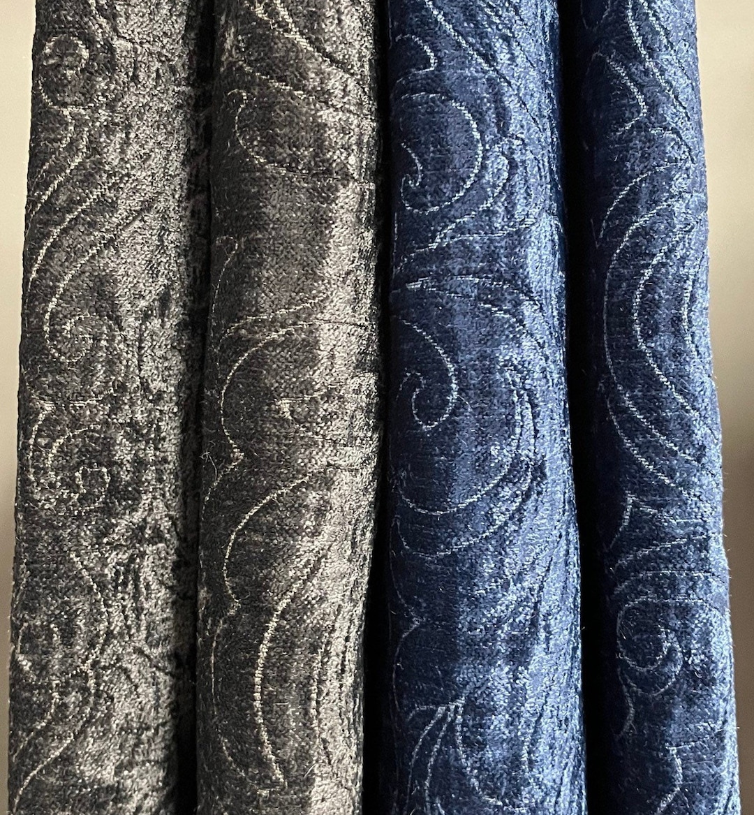 Damask Chenille Upholstery Fabric by the Yard-upholstery Fabric-2 ...