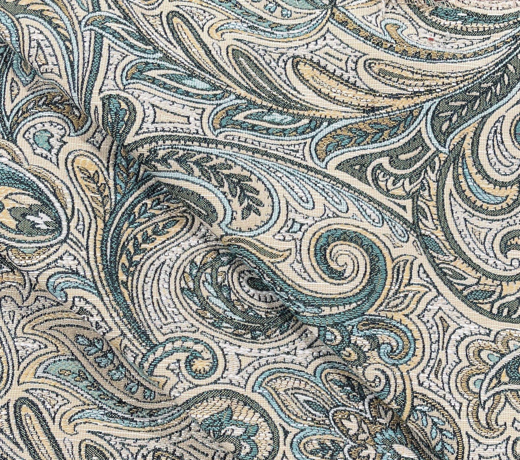 Blue Paisley Fabric-paisley Fabric-upholstery | Etsy