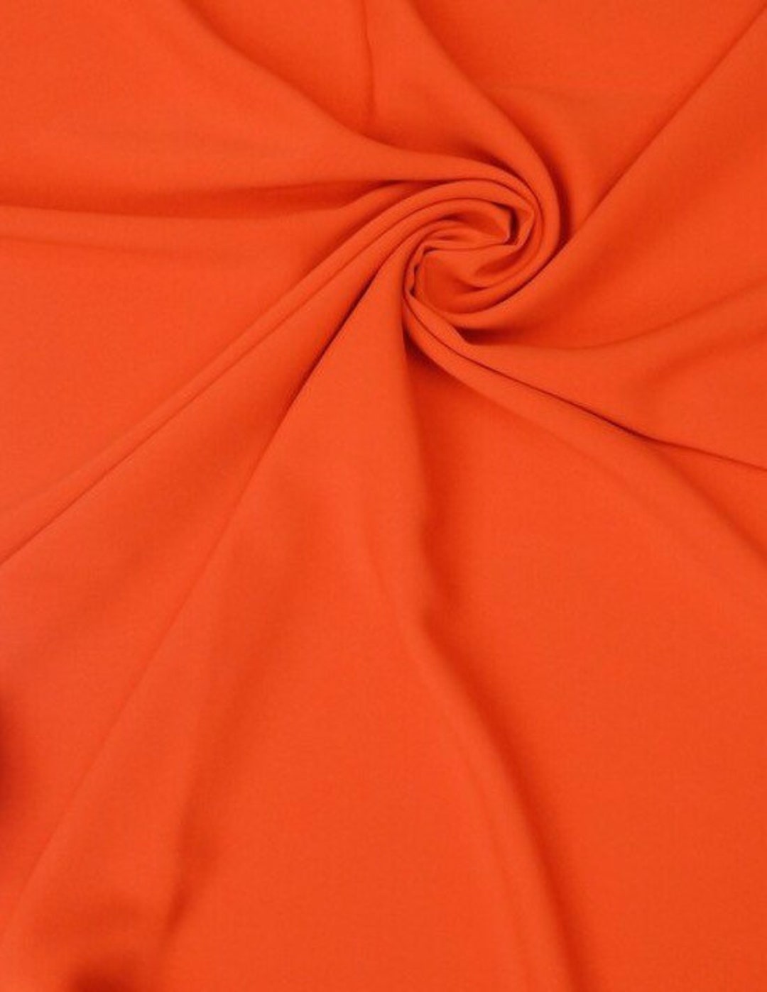 Burnt Orange Crepe Fabric-crepe Fabric-poly Crepe-bridal Fabric-apparel ...