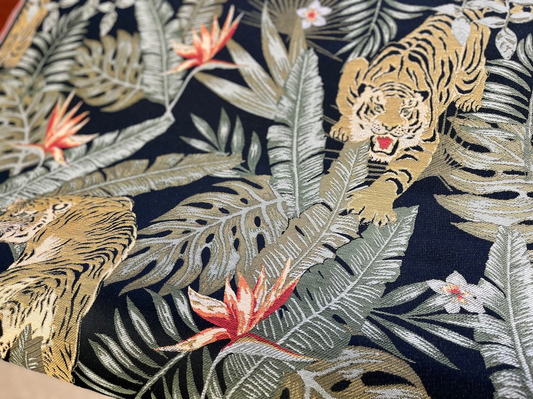 Jungle Fabric-tiger Fabric-animal Print Fabric-upholstery Fabric ...