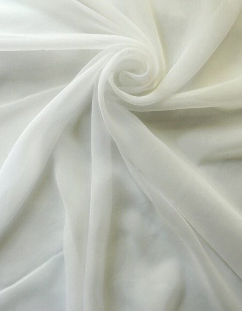 Ivory Poly Chiffon Fabric-ivory Poly Chiffon-45 | Etsy
