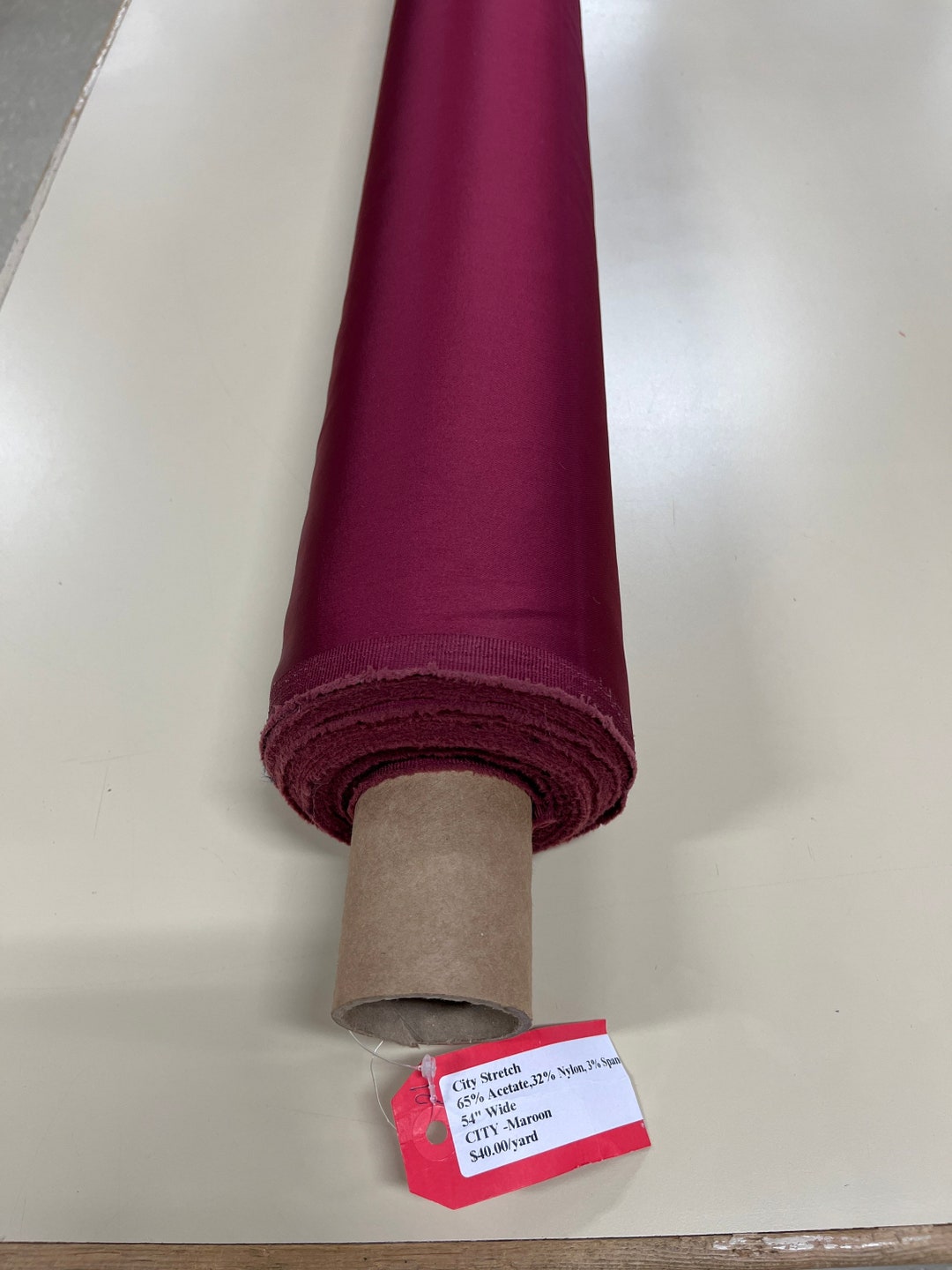 Maroon Stretch Satin-satin Fabric-red Stretch Satin-stretch Fabric ...