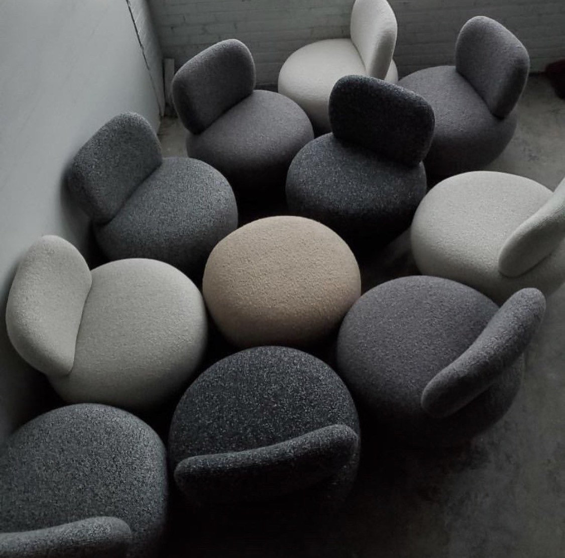 Charcoal Boucle-grey Boucle-boucle Fabric-boucle-upholstery - Etsy