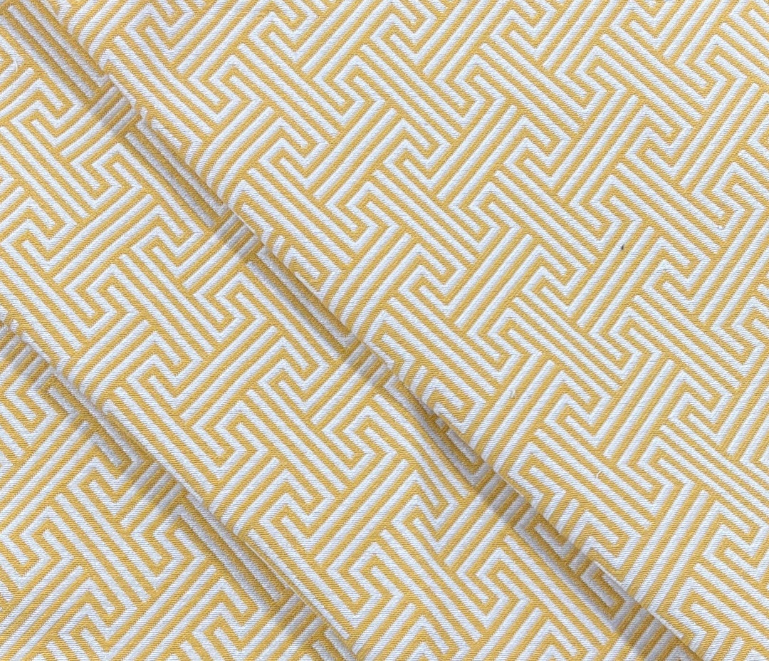 Golden Greek Key-greek Key-greek Key Fabric-upholstery Fabric ...