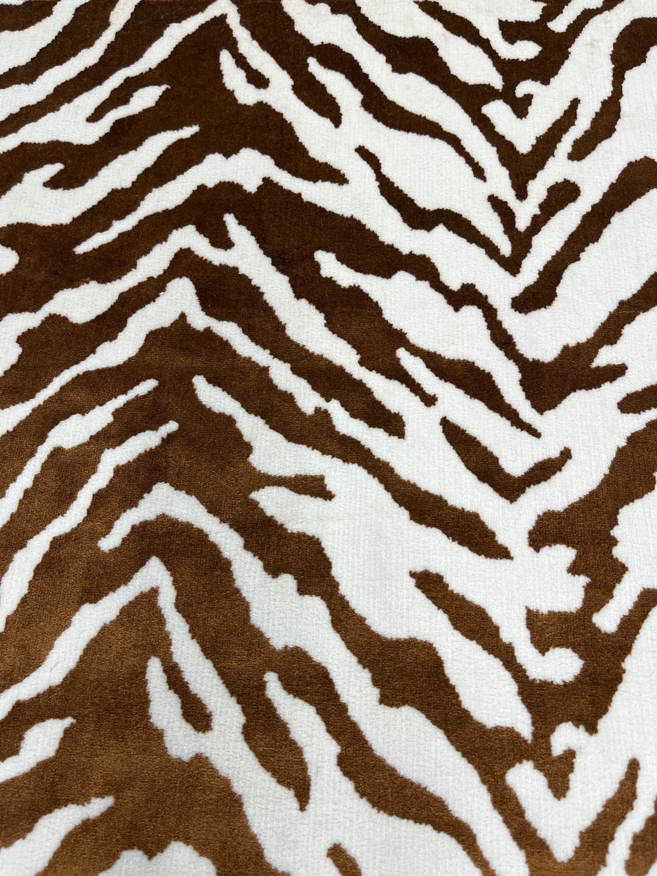 Cognac Tiger Velvet-cream Tiger Velvet-tiger Velvet-animal - Etsy