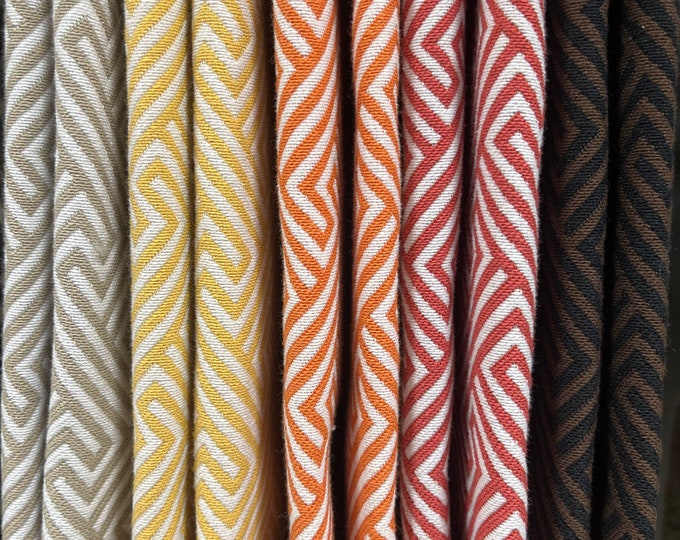 Greek Key Fabric Black Key on White by Cest_la_viv Geometric Black and ...