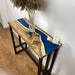 Epoxy Resin Blue Console Table, Wood Walnut Console, Narrow Console ...
