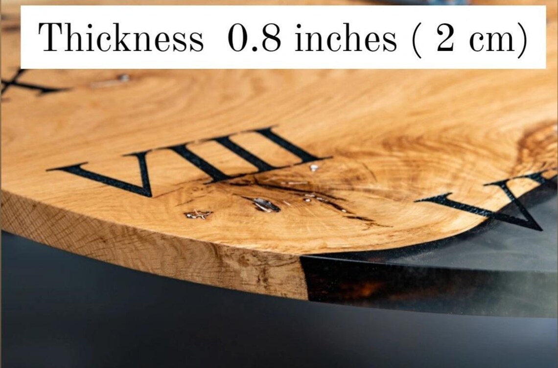 Modern Epoxy Resin Wall Clock, Unique 20 Inch Clock, Personalized ...