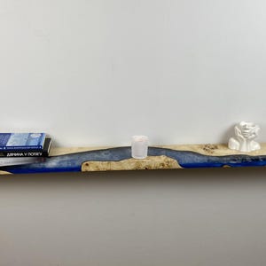 Floating Shelf With Epoxy Resin | Poplar Wood & Hidden Bracket Design ...