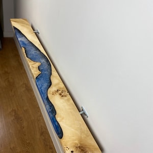 Floating Shelf With Epoxy Resin | Poplar Wood & Hidden Bracket Design ...