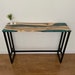 Epoxy Resin Console Tablerustic Pink Console Tablenarrow - Etsy