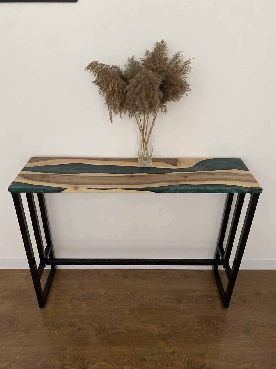 Wood Console Table, Live Edge Epoxy Resin Console Table,tv Media ...