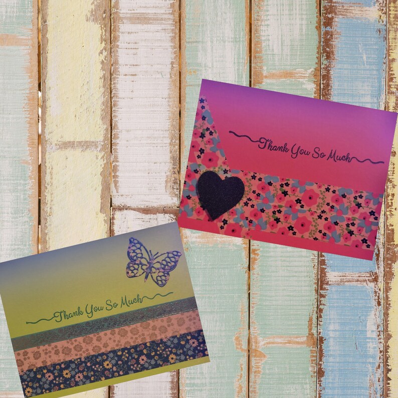 Thank You Cards, Assorted Bundle, Handmade, Pack of 10, Blank Inside - Etsy