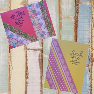 Thank You Cards, Assorted Bundle, Handmade, Pack of 10, Blank Inside - Etsy