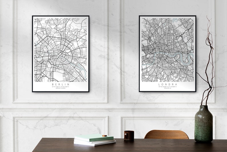 Custom City Map Digital Download Printable Map Instant - Etsy
