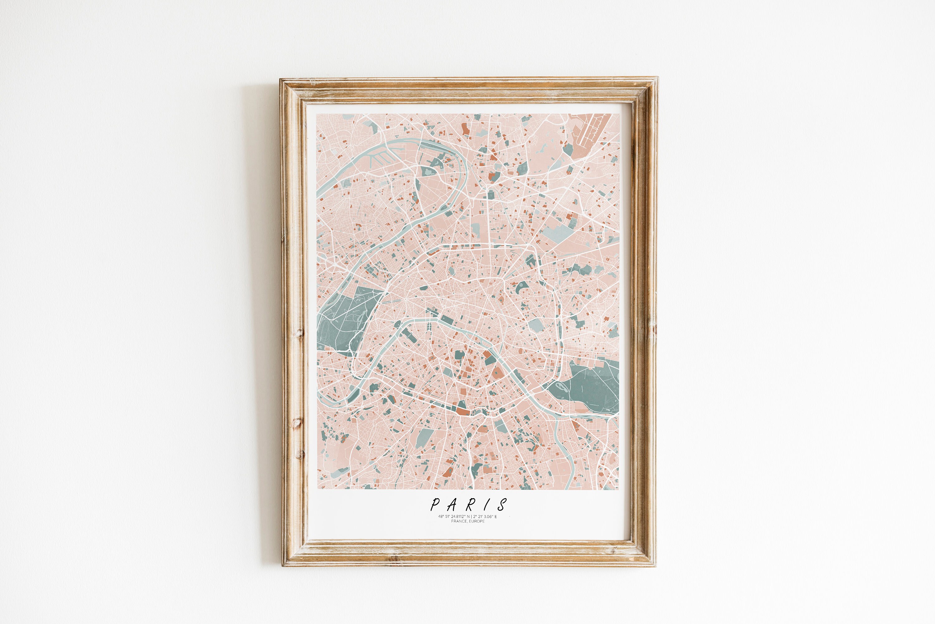 Custom Watercolor City Map Art Print (digital Download) - Etsy