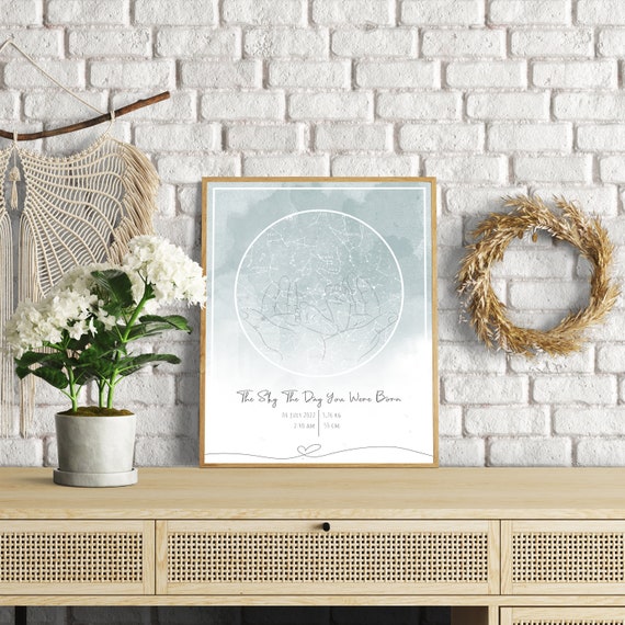 Custom Baby Birthday Star Map Printable Digital Download - Etsy