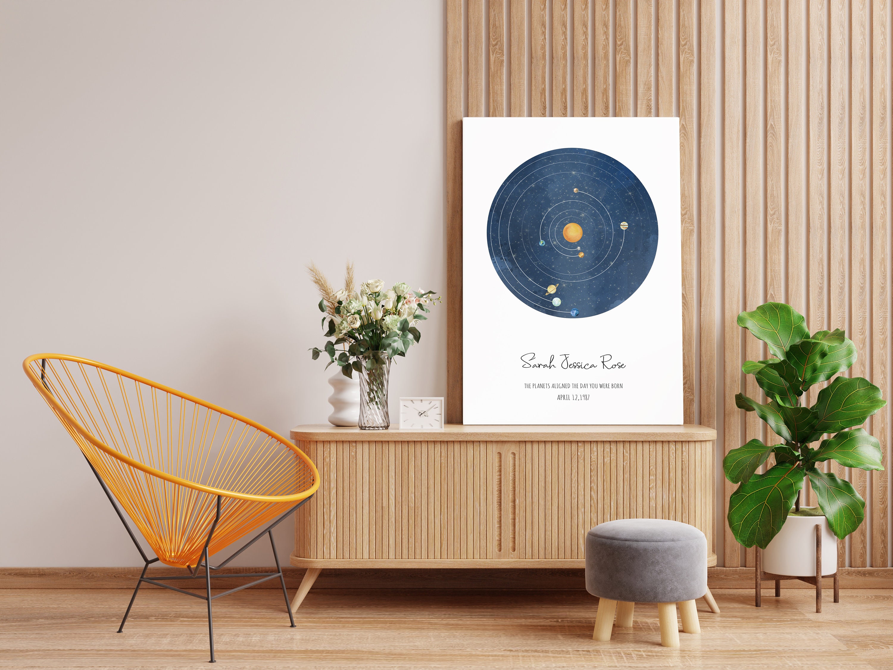 Watercolor Custom Planet Map, Digital Download, Custom Solar System ...