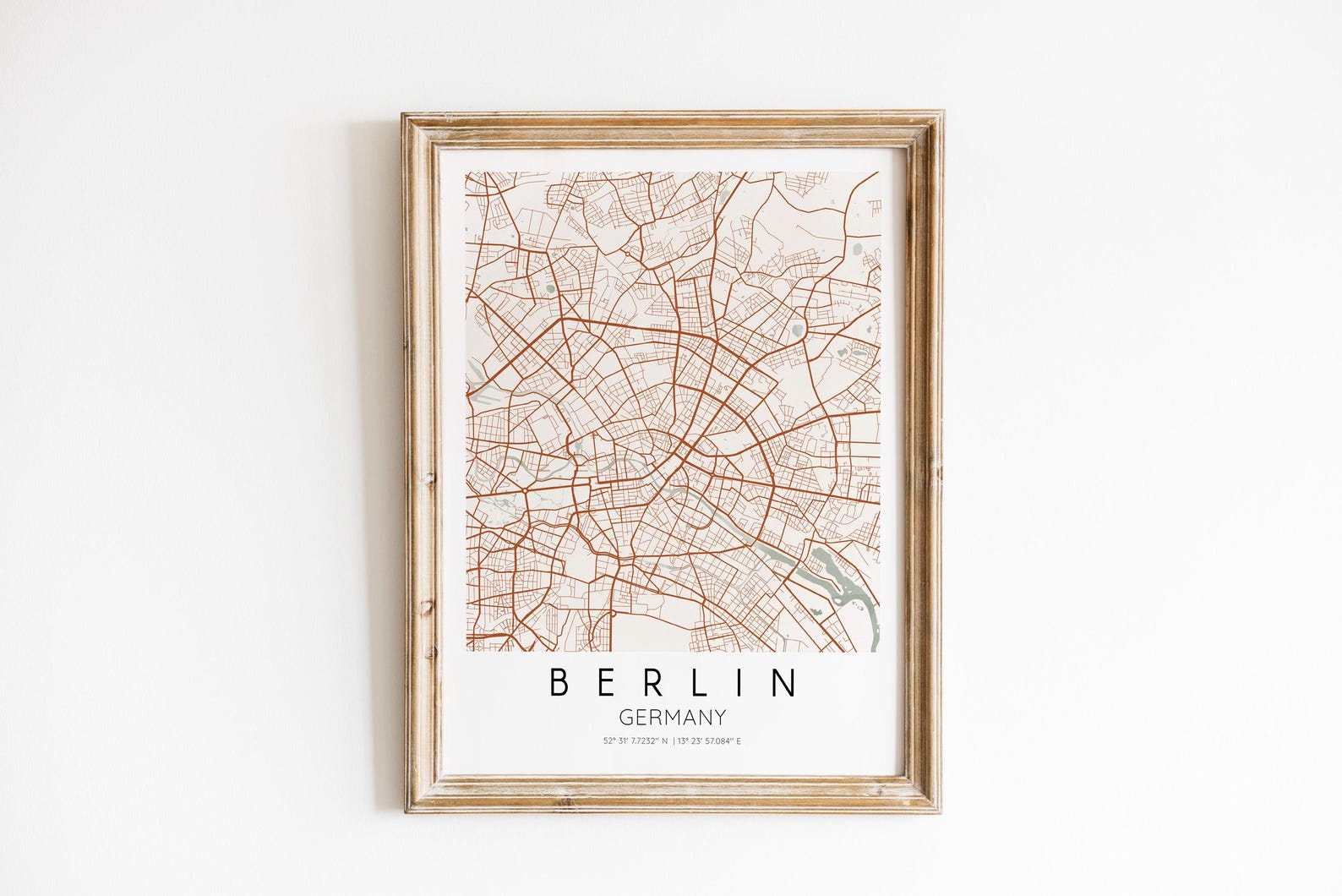 Berlin City Map | Berlin Watercolor Map, Berlin Wall Art, Minimalist ...