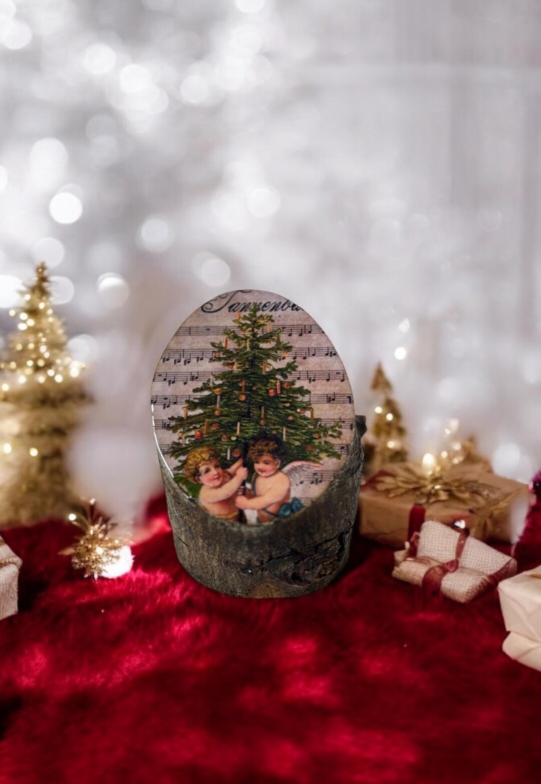 Decoupage Tree Branch With Angels - Etsy