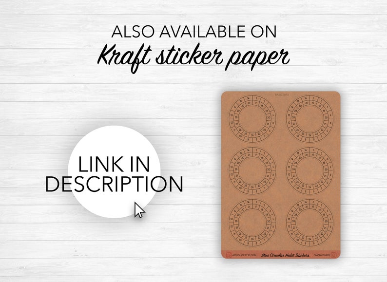 Mini Circular Habit Tracker Stickers Bullet Journal & | Etsy