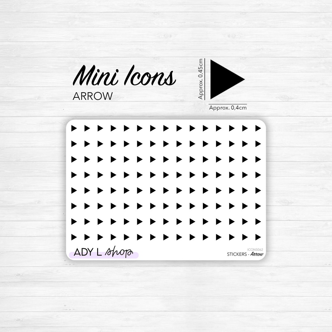 Mini Icon Stickers Arrow Lists Planner Stickers Minimal, Functional ...
