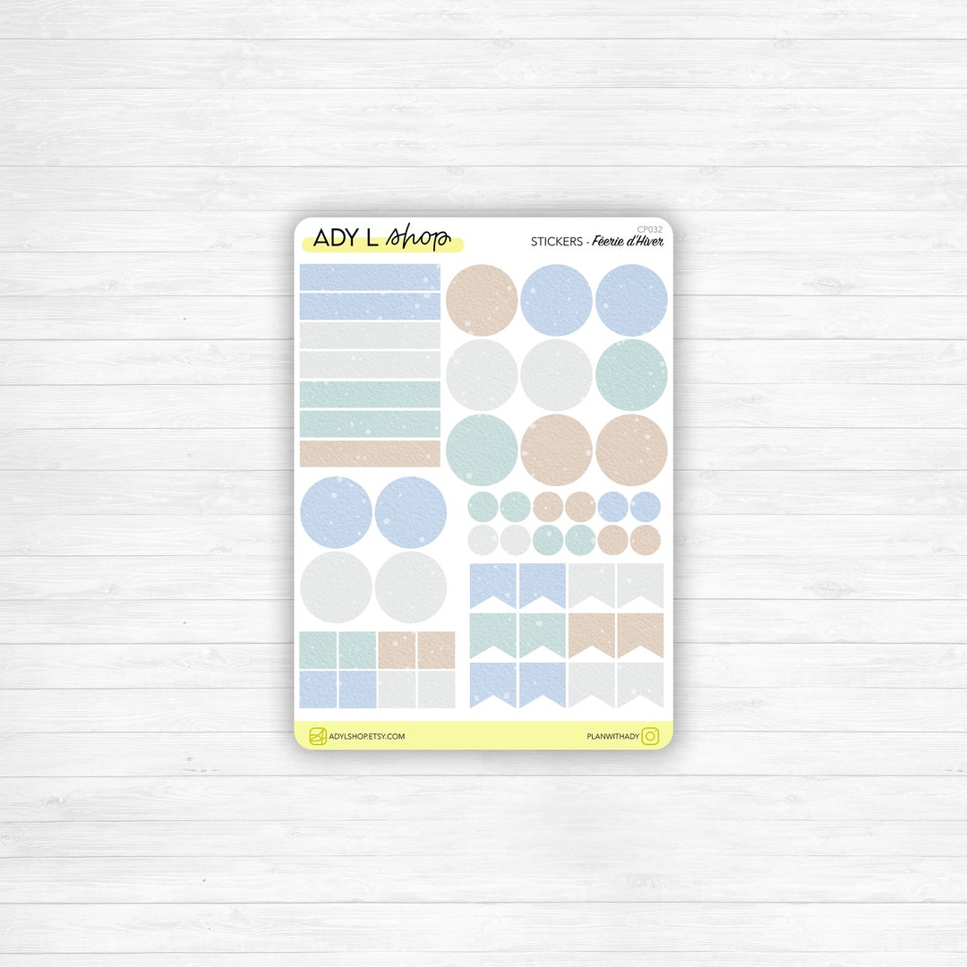 Stickers Color Palette winter Wonderland Geometric Shapes Headers ...