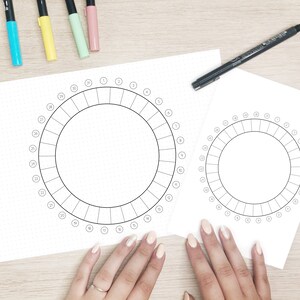 Circular Tracker Printable Instant Download PDF 2 Sizes With Ou Without ...