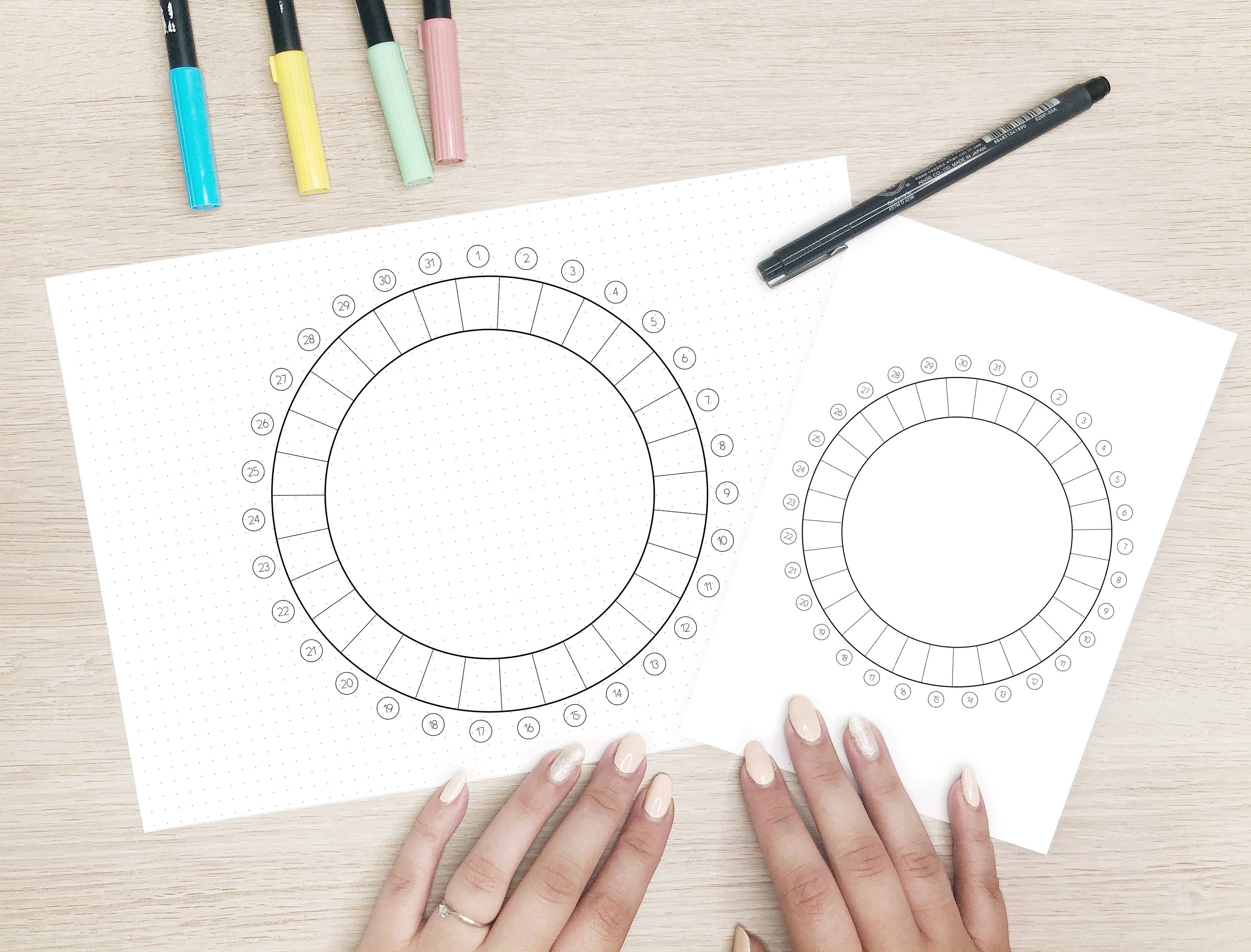 Circular Tracker Printable Instant Download PDF 2 Sizes - Etsy Australia
