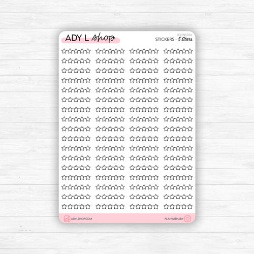 Sticker Sheet : 5 Stars Rating System Stickers Rate - Etsy