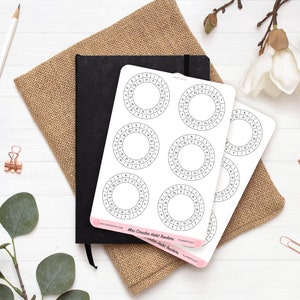 Mini circular habit tracker stickers Bullet Journal & | Etsy