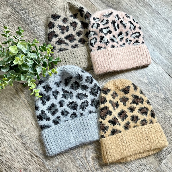 Leopard Beanie - Etsy