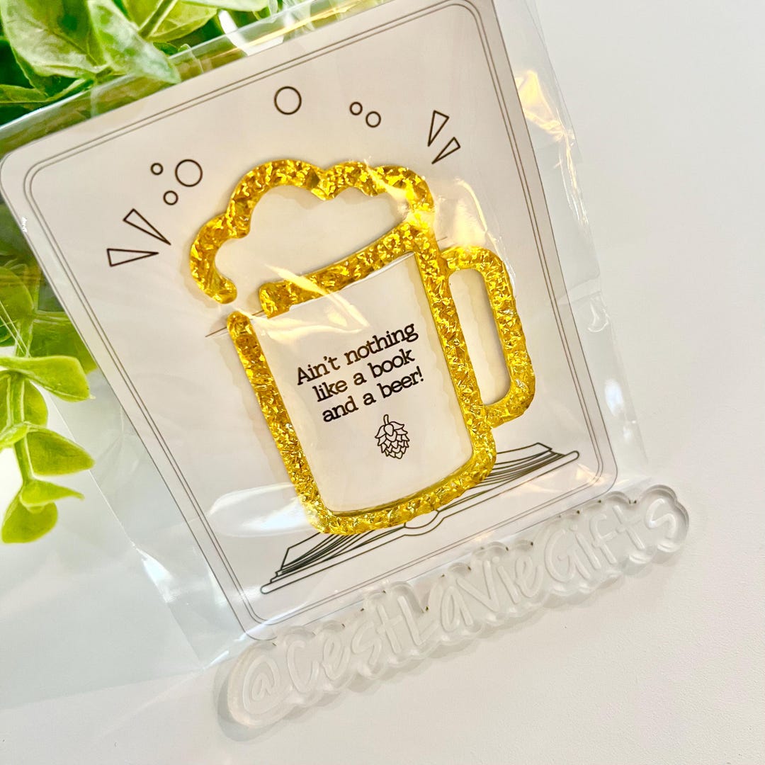 Beer Bookmark - Custom Bookmark - Book Club - Reading - Bookshelf ...