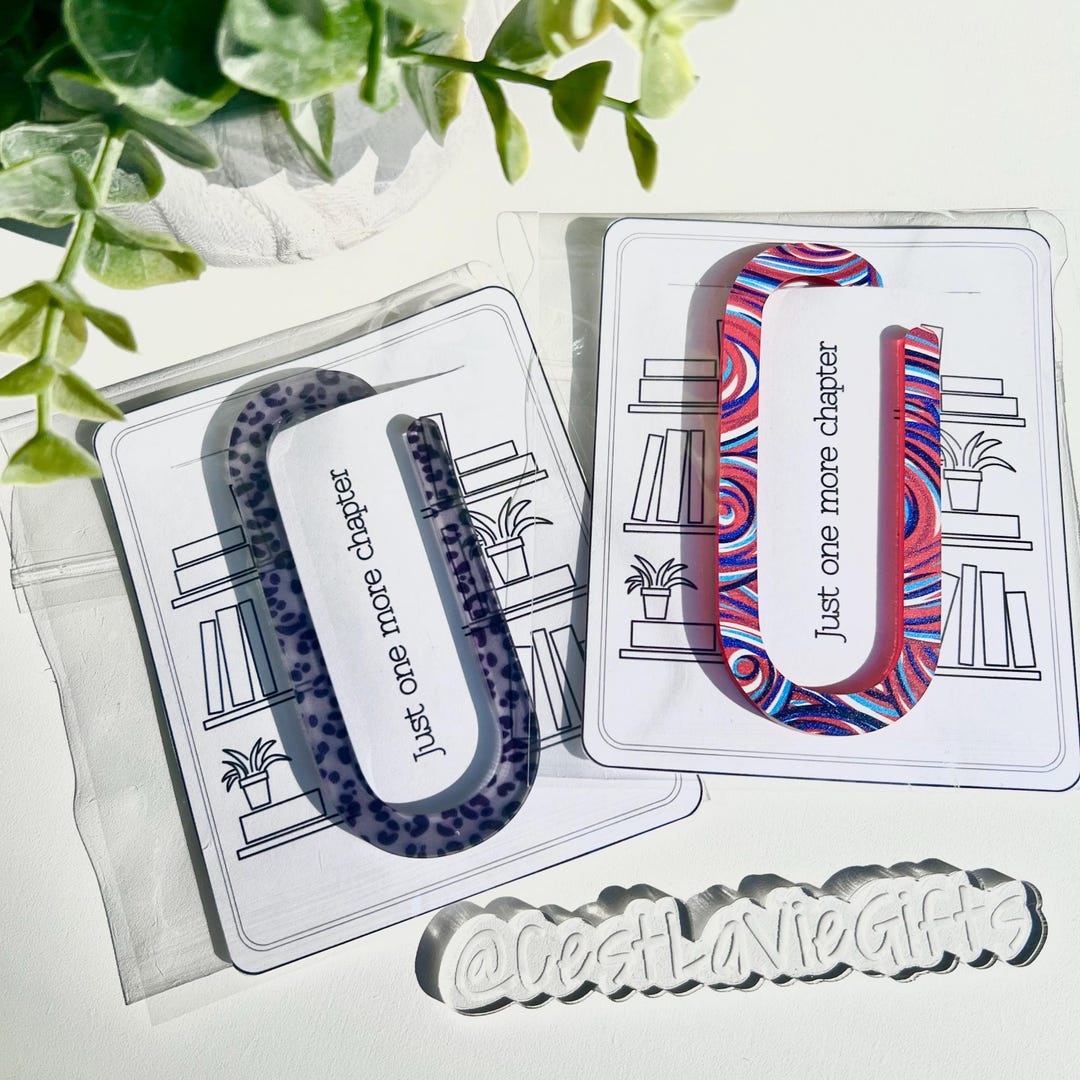 Jumbo Paperclip Bookmark - Book Club - Gift - Book Lover - Several ...