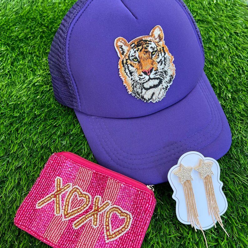 Custom Tiger Patch Trucker Hat: Game Day Team Colors - Etsy