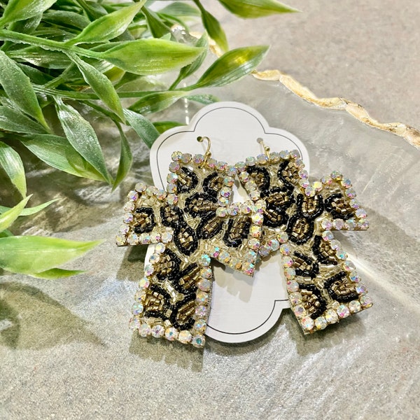 Rhinestone Leopard - Etsy