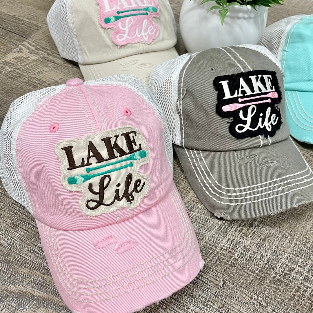 Lake Life Hat - Distressed - Several Colors! Life is Better at the Lake ...