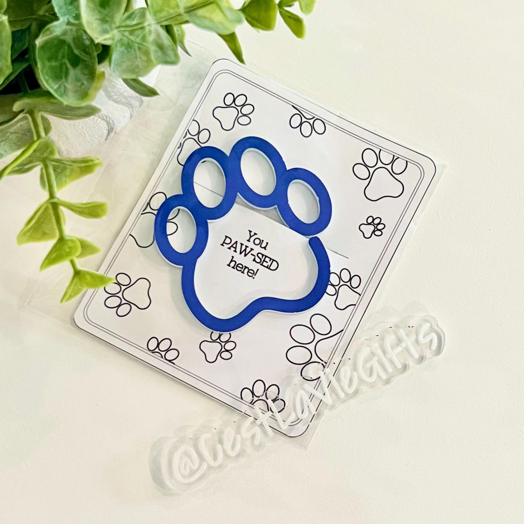 Paw Print Bookmark - Custom Bookmark - Book Club - Reading - Bookshelf ...