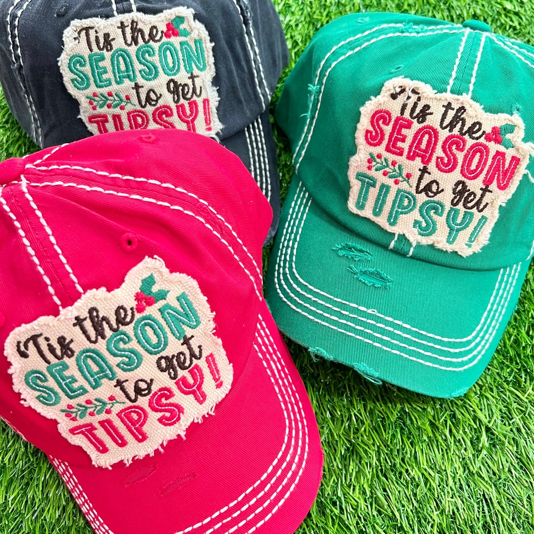 Tis the Season to Get Tipsy Christmas Hat Distressed - Etsy