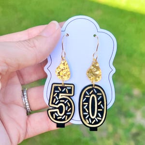 Birthday Candle Earrings - Custom Acrylic Earrings - Number - Celebrate ...
