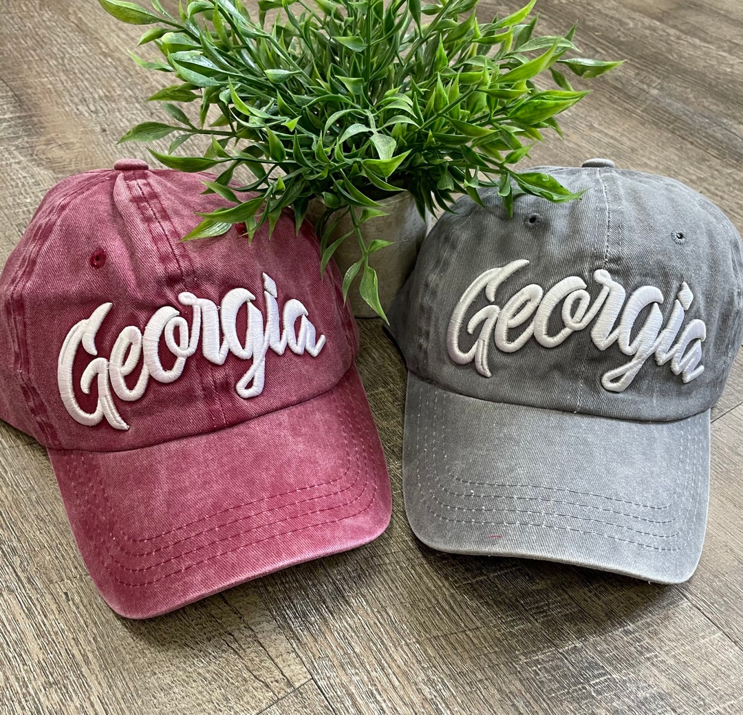 Distressed Georgia Hat - Maroon, Black or Grey - Game Day - Football ...