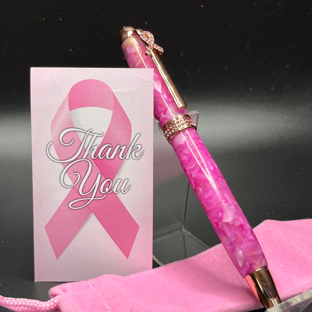 Breast Cancer Awareness Pen With Pink Swarovski® Crystal Ribbon and ...
