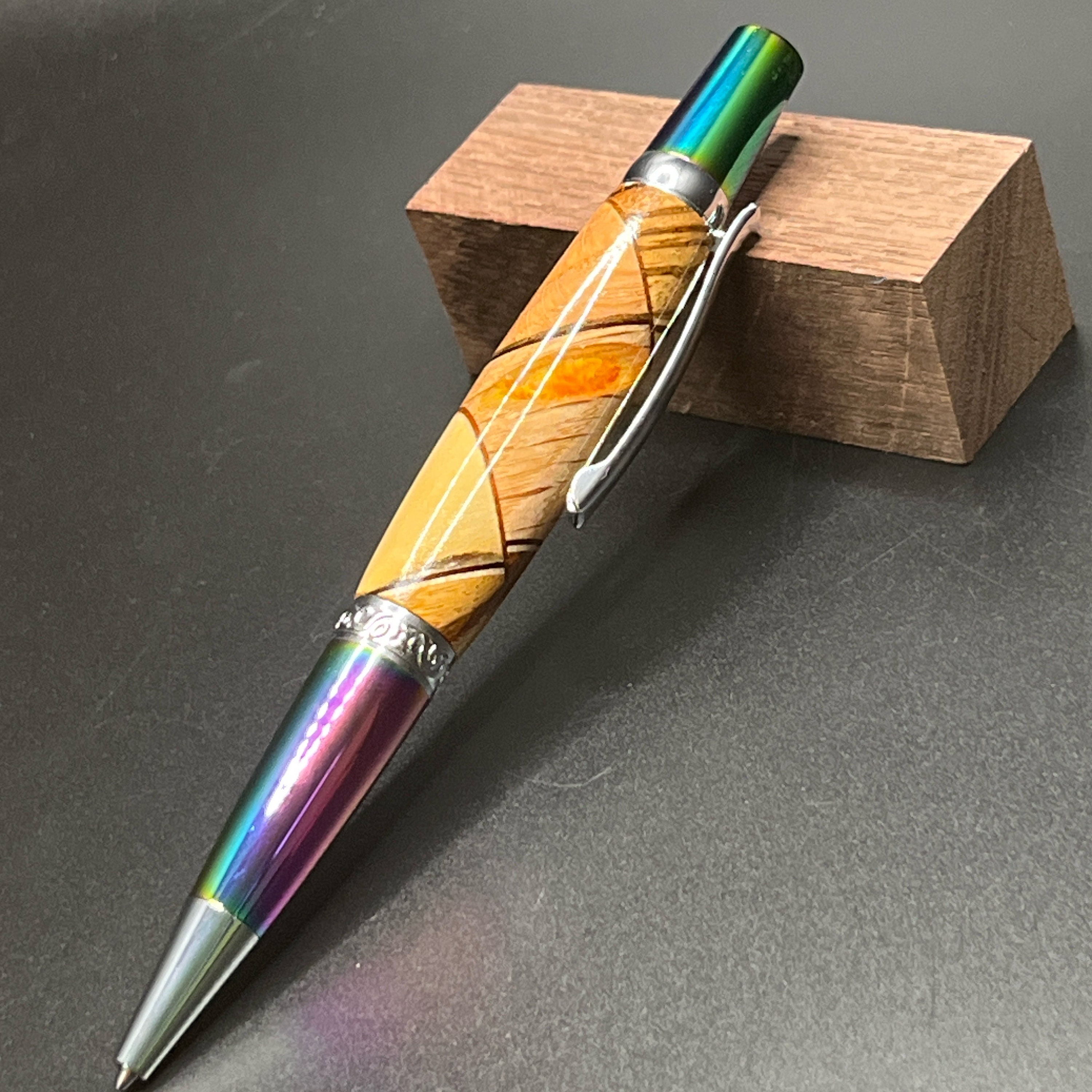 Handcrafted Elegant Prism Ballpoint Pen Multi Wood Chaos Design Color ...