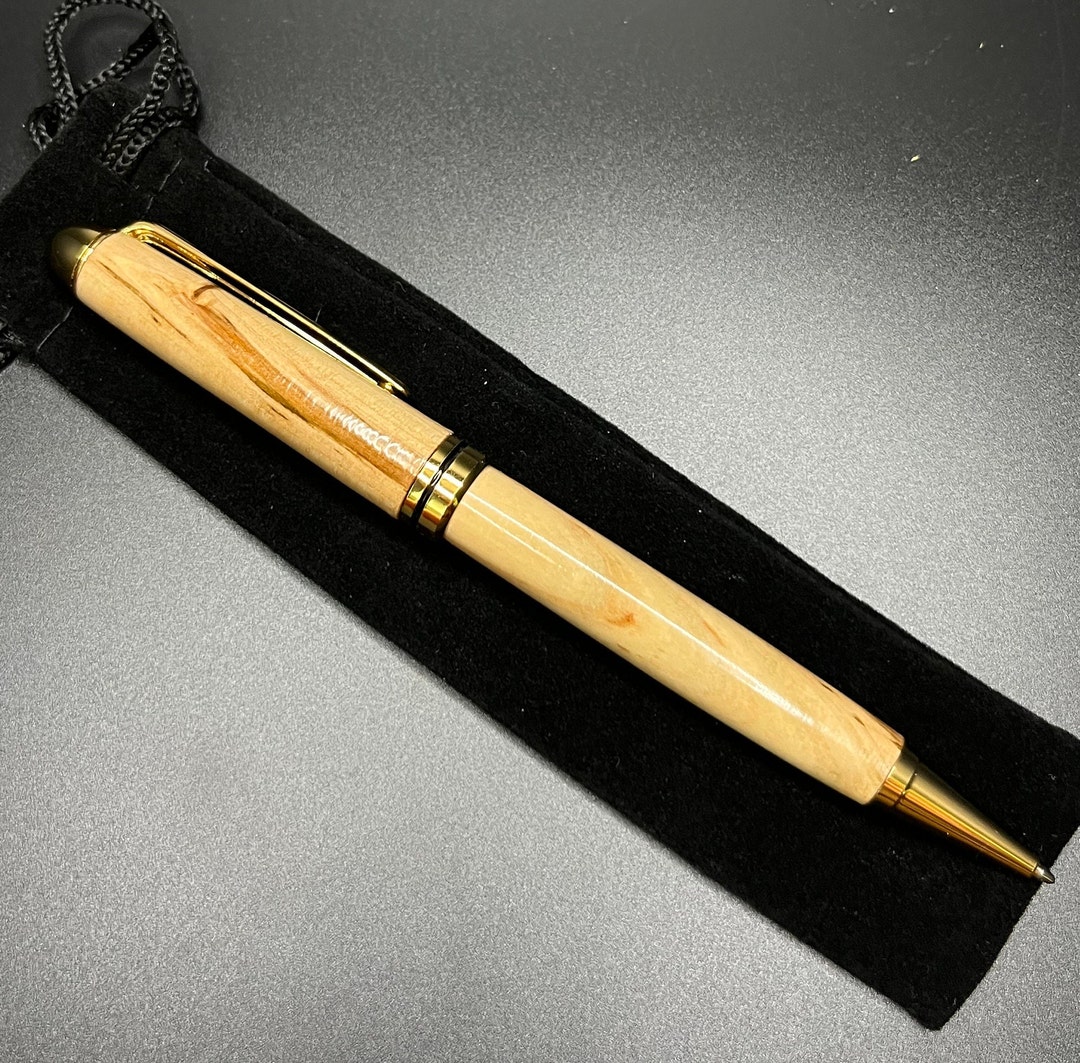 Handcrafted Designer Pen 24kt Gold With Hawthorn Wood Executive Cross ...