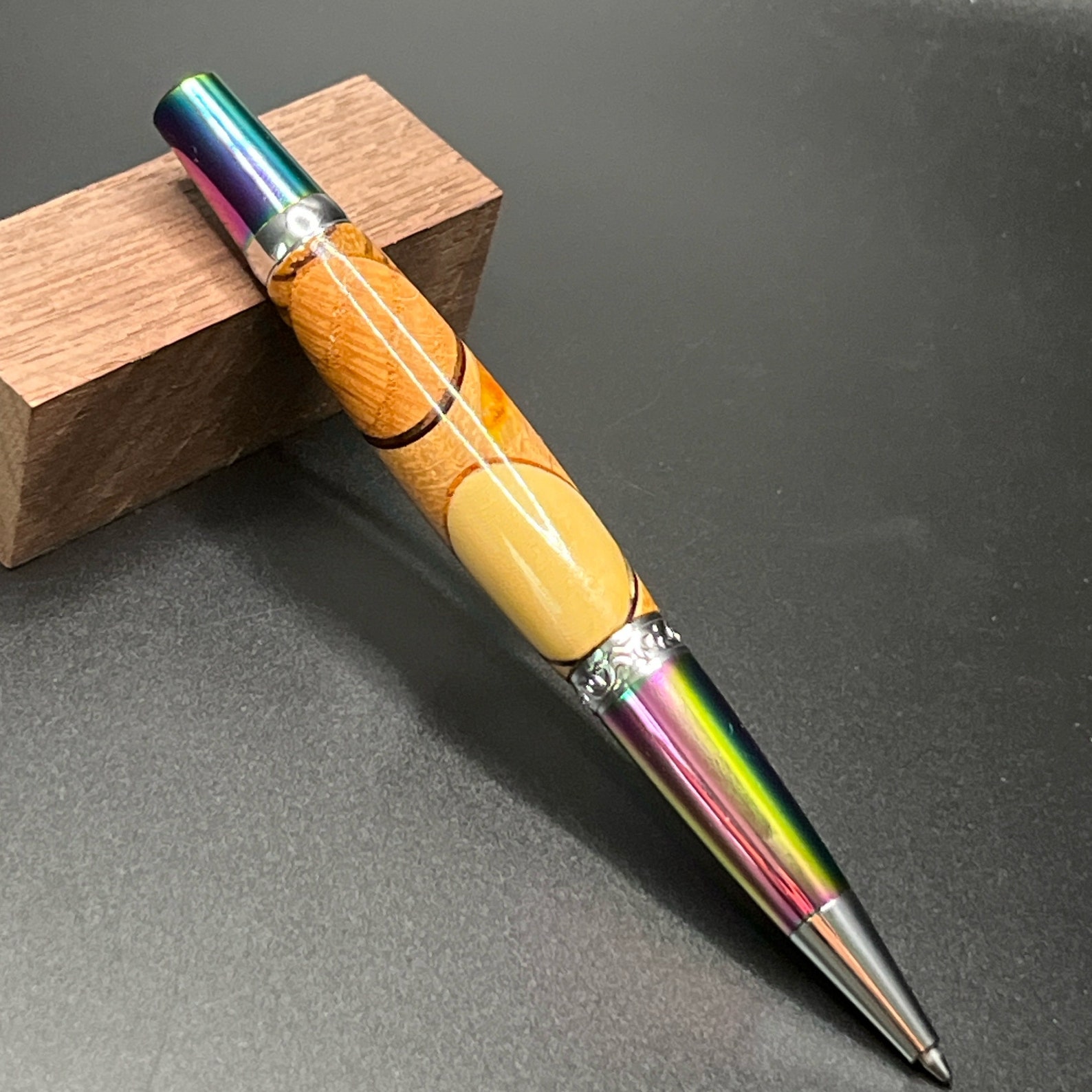 Handcrafted Elegant Prism Ballpoint Pen Multi Wood Chaos Design Color ...